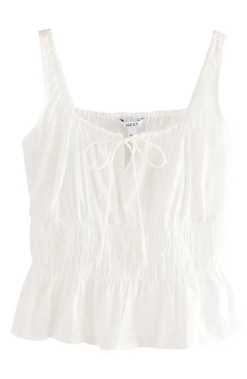 NEXT Sleeveless Smocked Pin Dot Camisole