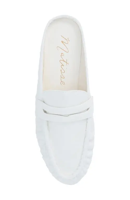 Matisse Porta Penny Loafer Mule - White