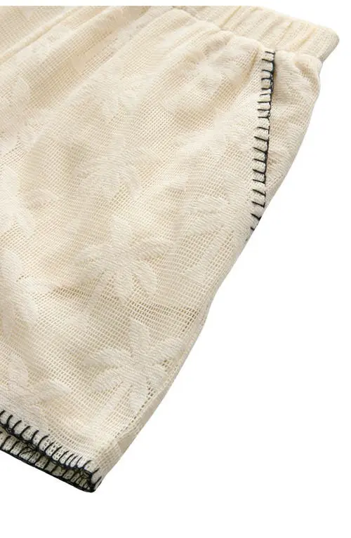 NEXT Palm Jacquard Open Knit Shorts