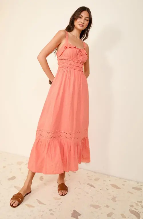 FRIENDS LIKE THESE Broderie Anglaise Ruffle Maxi Sundress