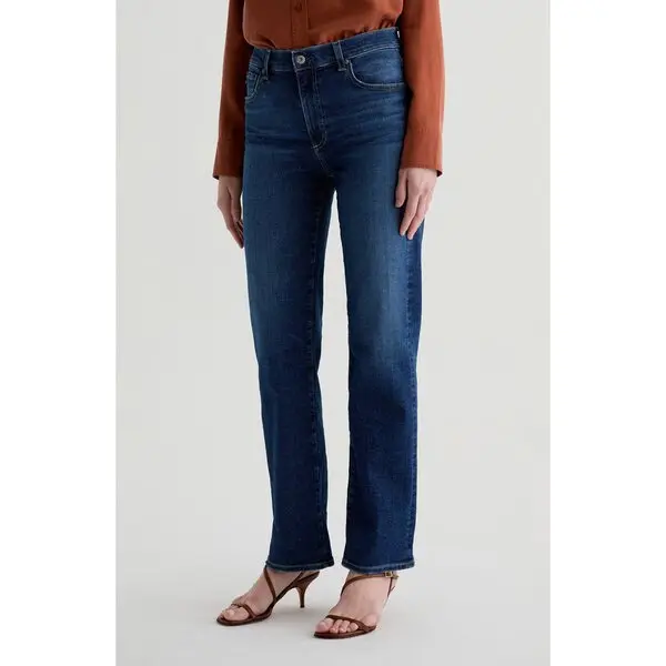 Ag Brinley Mid-rise Straight Leg Jeans - Poetic
