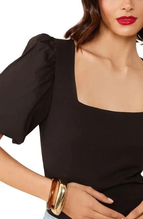 FRIENDS LIKE THESE Mixed Media Knit Top