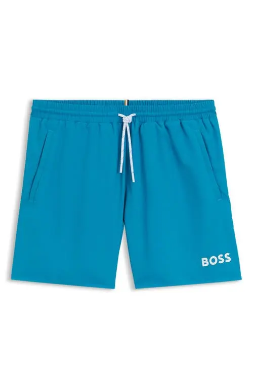 BOSS Solid Swim Trunks