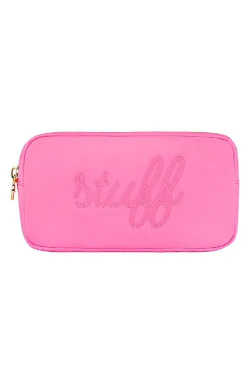 Stoney Clover Lane Small Stuff Embroidered Nylon Pouch - Bubblegum