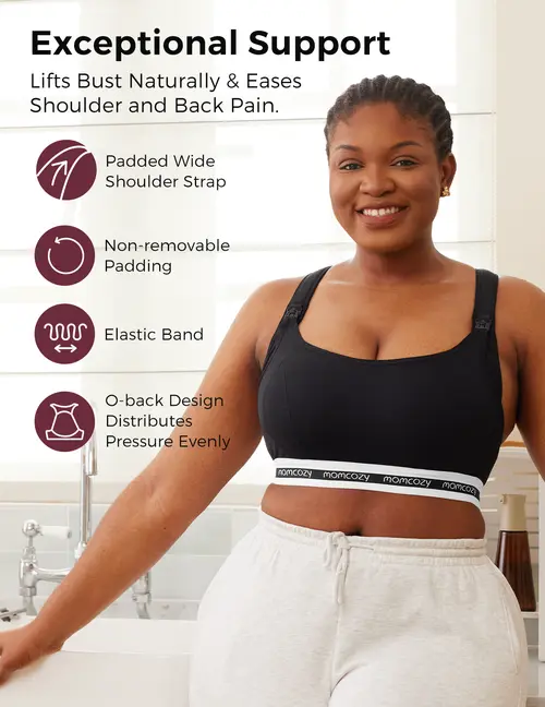 MOMCOZY Low Impact Nursing Sports Bra