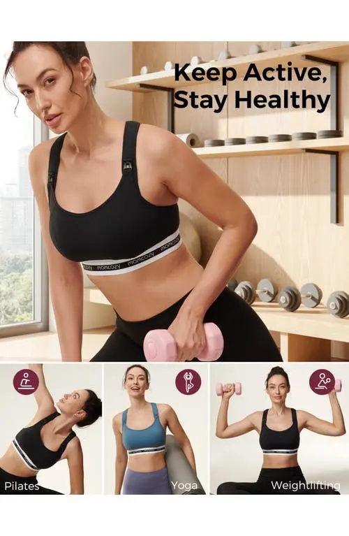 MOMCOZY Low Impact Nursing Sports Bra