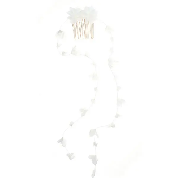 L. Erickson Everly Flower Comb - Ivory