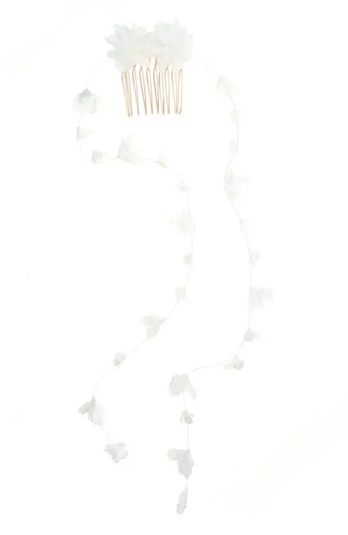 L. Erickson Everly Flower Comb - Ivory