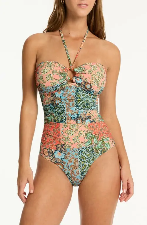 SEA LEVEL Java O-ring One-piece Swimsuit - Coral