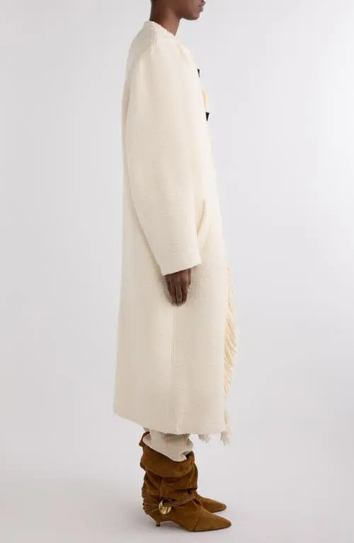 Isabel Marant Étoile Gameia Fringe Bouclé Coat - Ecru