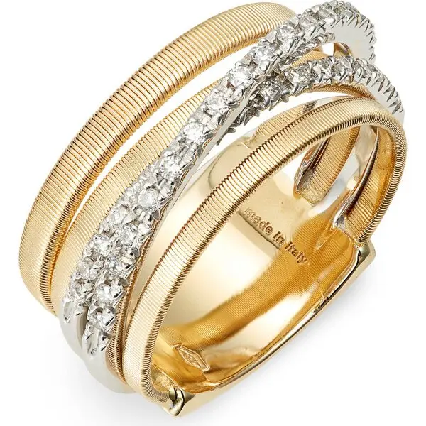 Marco Bicego Goa Diamond Coil Ring - Yellow/white Gold