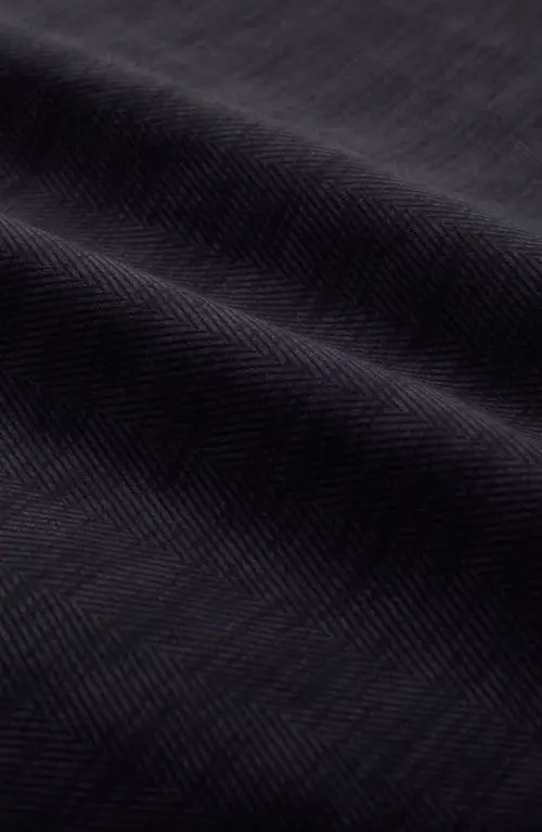 Bugatchi James Ooohcotton® Herringbone Button-up Shirt - Black