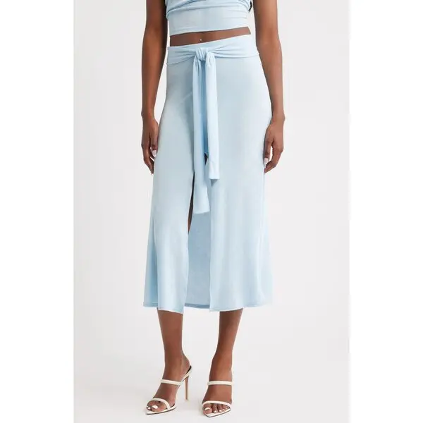 BELLA VENICE Front Tie Maxi Skirt