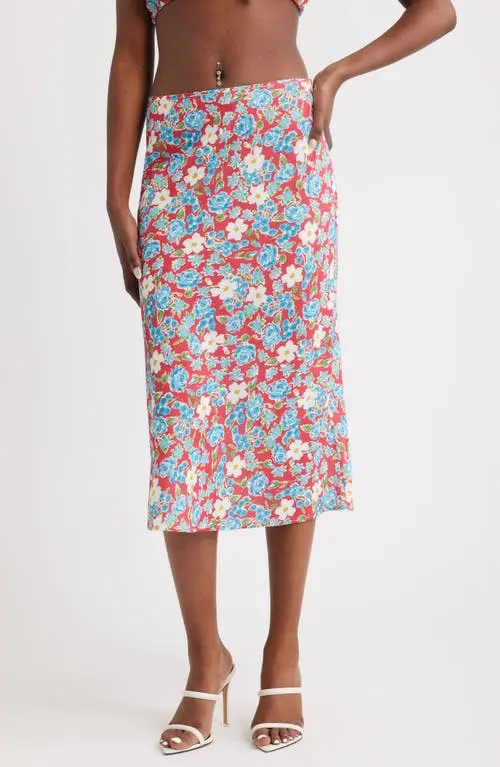 BELLA VENICE Floral Midi Skirt