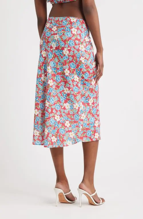 BELLA VENICE Floral Midi Skirt