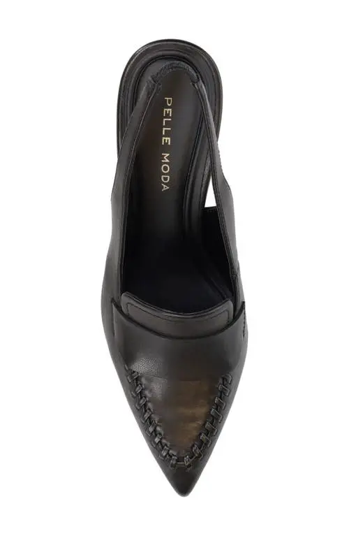 Pelle Moda Lucea Pointed Toe Slingback Pump - Black