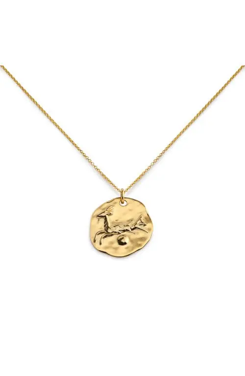Monica Vinader Zodiac Charm Pendant Necklace - 18k Gold Capricorn