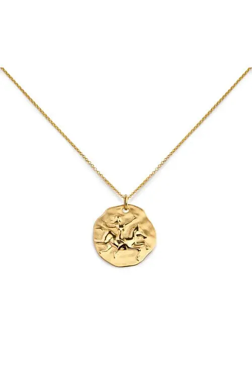 Monica Vinader Zodiac Charm Pendant Necklace - 18k Gold Saggitarius