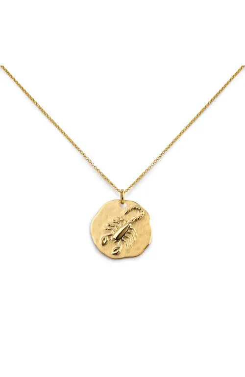 Monica Vinader Zodiac Charm Pendant Necklace - 18k Gold Scorpio