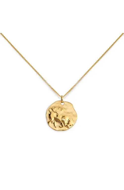 Monica Vinader Zodiac Charm Pendant Necklace - 18k Gold Taurus