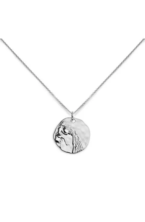 Monica Vinader Zodiac Charm Pendant Necklace - Silver Aquarius