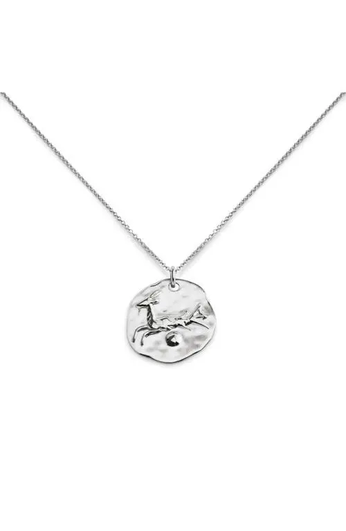 Monica Vinader Zodiac Charm Pendant Necklace - Silver Capricorn