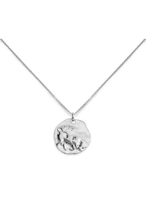 Monica Vinader Zodiac Charm Pendant Necklace - Silver Taurus