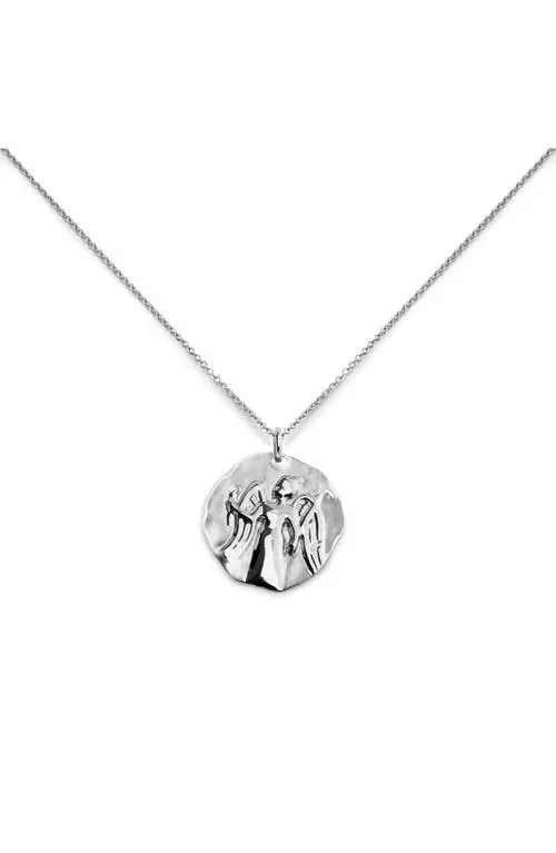 Monica Vinader Zodiac Charm Pendant Necklace - Silver Virgo