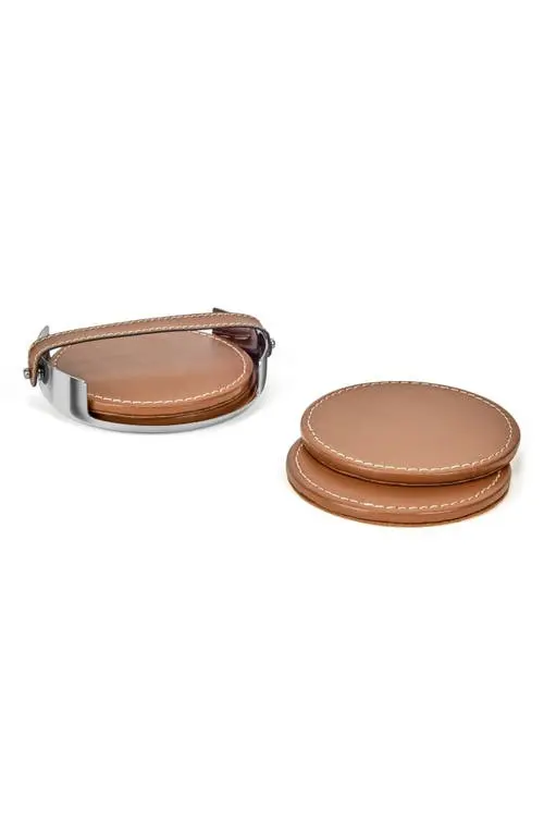 NAMBE Tahoe Set Of 4 Coasters - Brown
