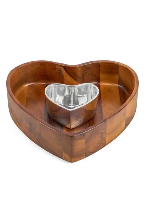 NAMBE Eat Your Heart Out Chip & Dip Set - Brown