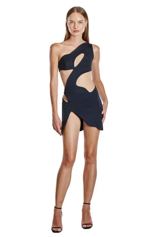 MOTHER OF ALL Swan Mini Dress - Black