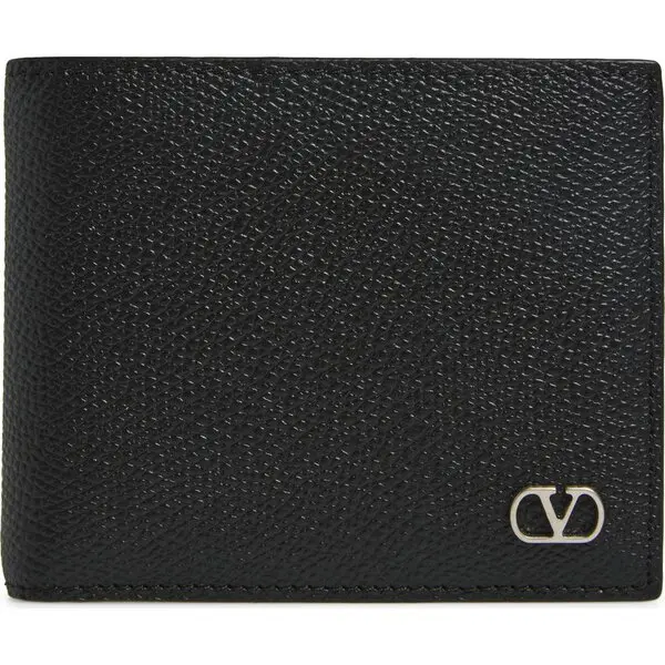 Valentino Garavani Vlogo Signature Bifold Leather Wallet - Black