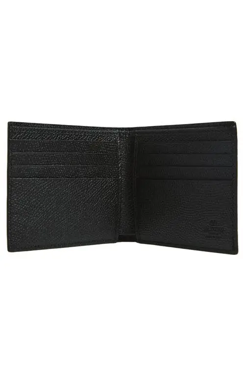 Valentino Garavani Vlogo Signature Bifold Leather Wallet - Black