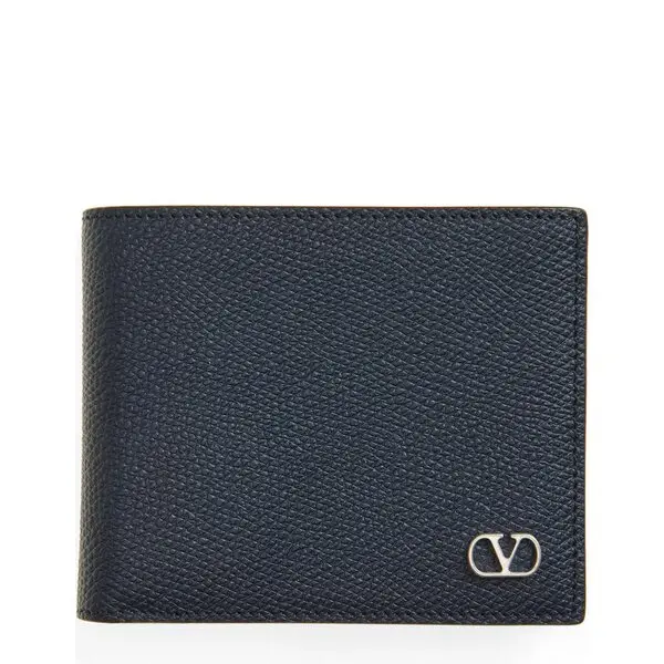 Valentino Garavani Vlogo Signature Bifold Leather Wallet - Marine