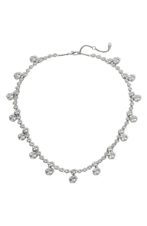 Nadri Brooklyn Cubic Zirconia Collar Necklace - Rhodium