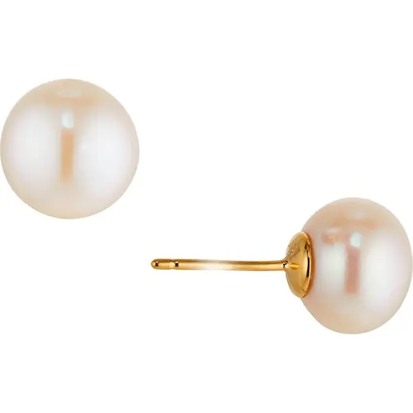 Nadri Freshwater Pearl Stud Earrings - Pearl/gold