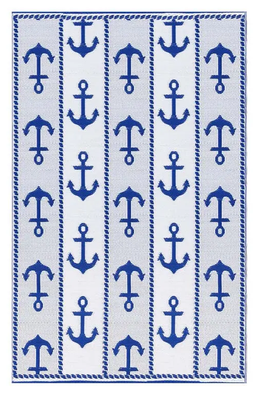 MAD MATS Anchor Blue & White