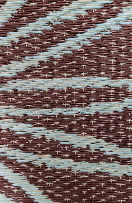 MAD MATS Palm Leaf Teal & Brown