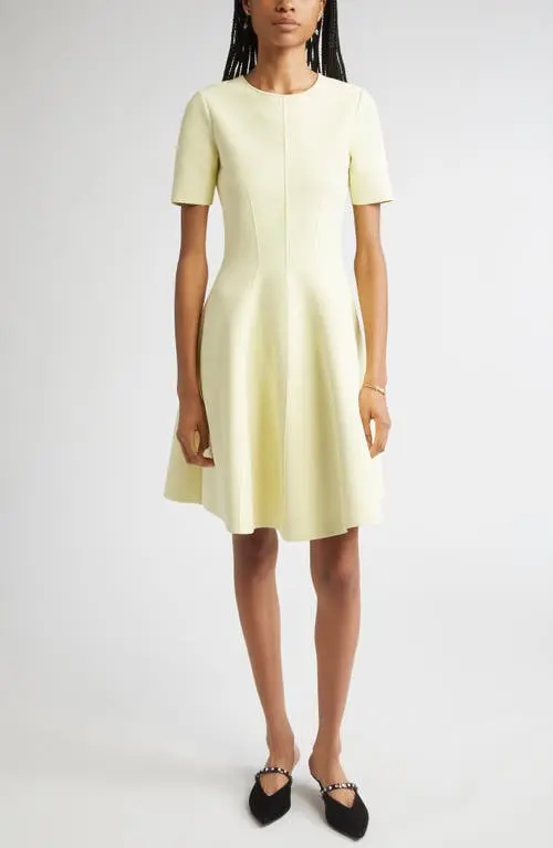 Alexander McQueen Jersey Fit & Flare Dress - Pear