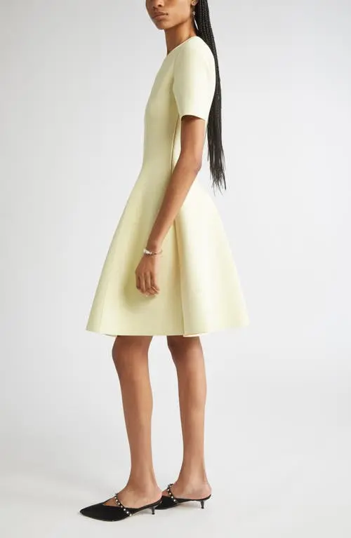 Alexander McQueen Jersey Fit & Flare Dress - Pear