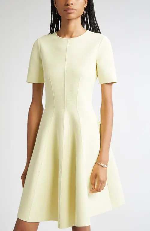 Alexander McQueen Jersey Fit & Flare Dress - Pear