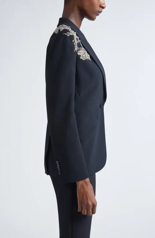 Alexander McQueen Peak Shoulder Cutaway Blazer