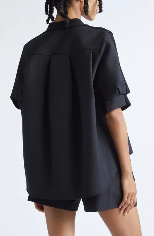 Sacai Suiting Mixed Media Cardigan