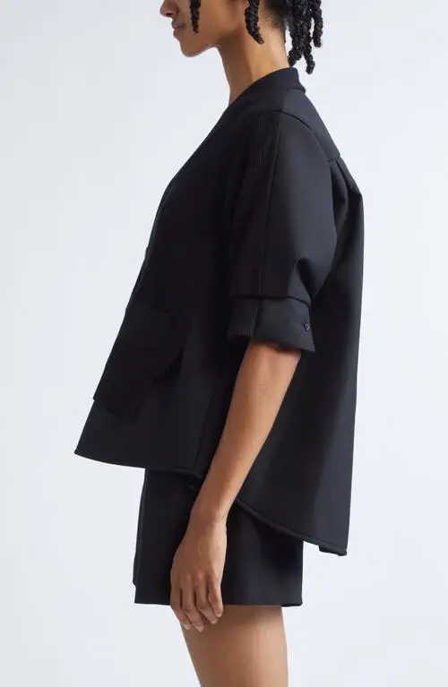 Sacai Suiting Mixed Media Cardigan