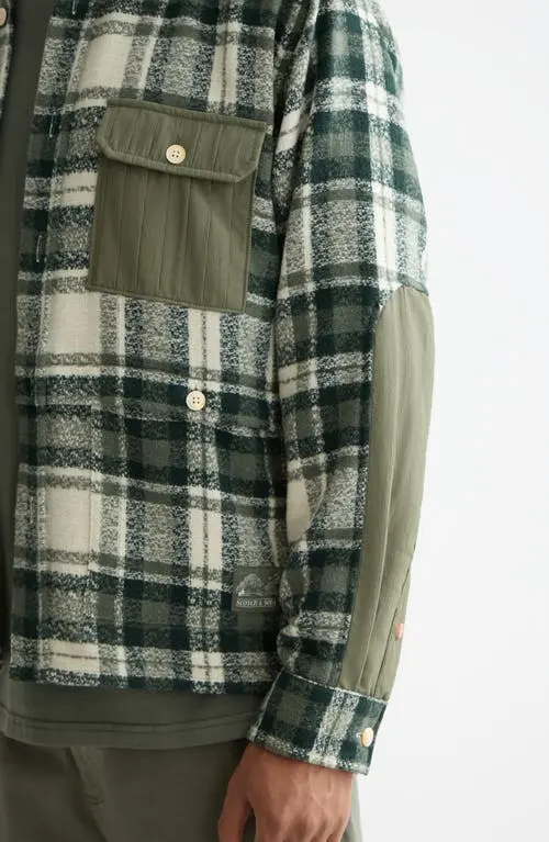 Scotch & Soda Plaid Patchwork Regular Fit Button-up Shirt