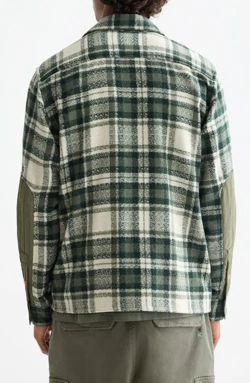 Scotch & Soda Plaid Patchwork Regular Fit Button-up Shirt