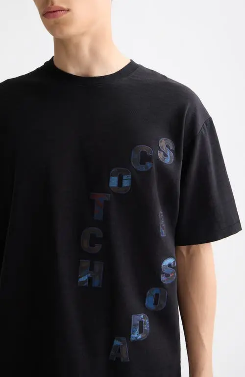 Scotch & Soda Loose Fit Logo Appliqué T-shirt - Meteorite