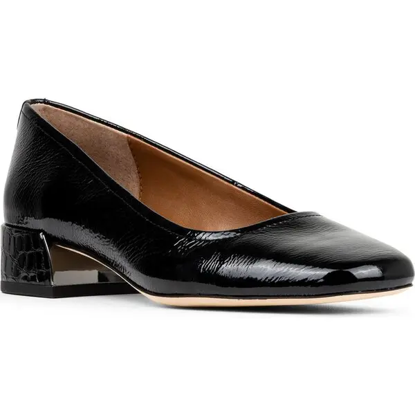 DONALD PLINER Block Heel Pump - Black