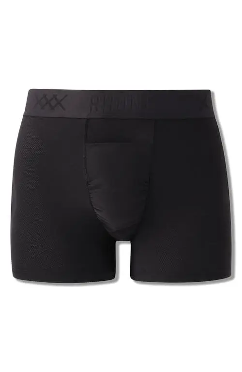 RHONE Active C.o.r. 4-inch Performance Boxer Trunks - Black