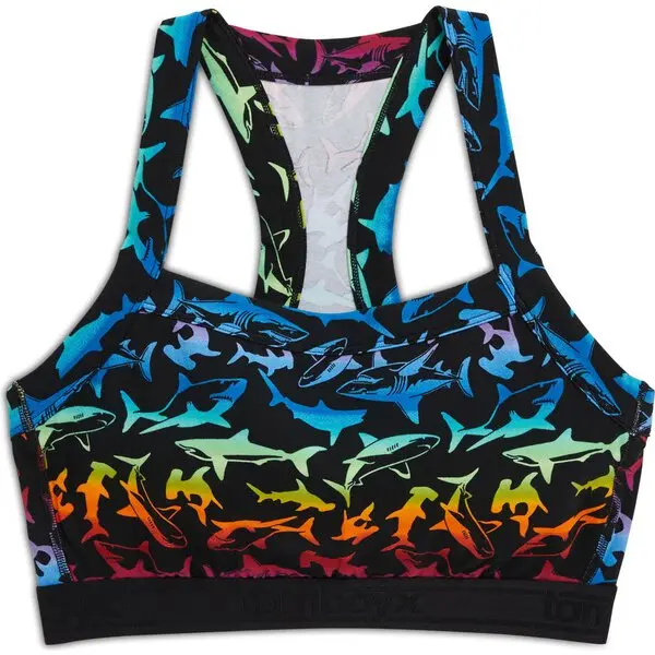 TOMBOYX Scoop Soft Stretch Cotton Bralette - Shark Frenzy